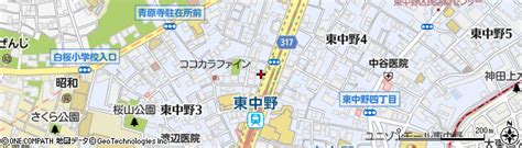 東京都中野区東中野3丁目10の地図 住所一覧検索｜地図マピオン