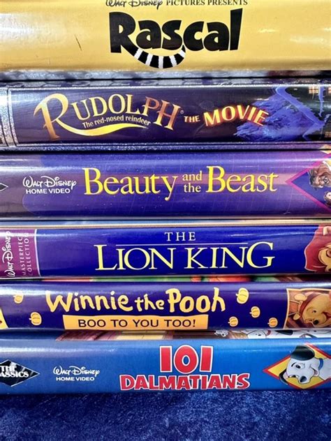 Lot Of 6 Walt Disney Vhs Tapes Clamshell Preowned Movies £787
