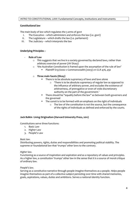 Law2111 Constitutional Law Exam Notes Law2111 Constitutional Law