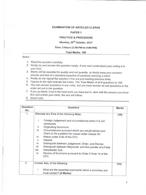 Practice Procedure 2 Pdf