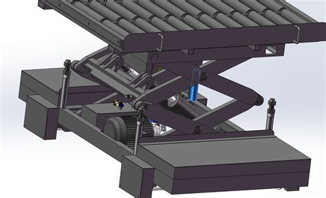 Scissor Lifting Platform Machine Assembly 3d Model Cgtrader