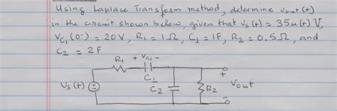 Solved Using Laplace Transform Method Determine V Out Chegg