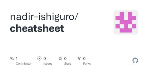 GitHub Nadir Ishiguro Cheatsheet