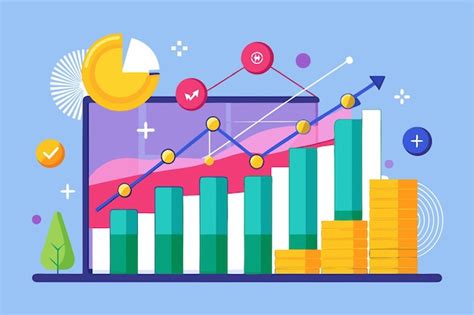 A Colorful Display Of Graphs And Charts Highlighting Business Income Growth Trends And Analysis