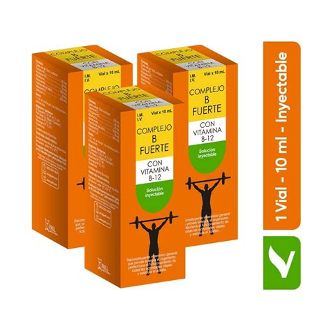 Complejo B Forte Vial 10ml 3 Pack Inyecciones Vitesv Salud Y