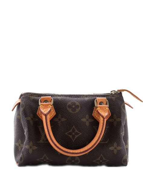 Louis Vuitton Pre Owned Speedy Mini Hl Handbag Monogram Canvas Satchel
