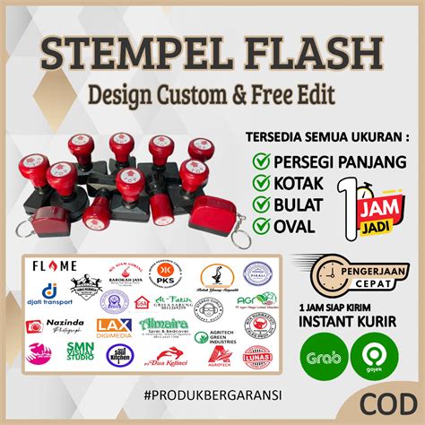 Jual Stempel Flash Stempel Custom Stempel Otomatis Free Design