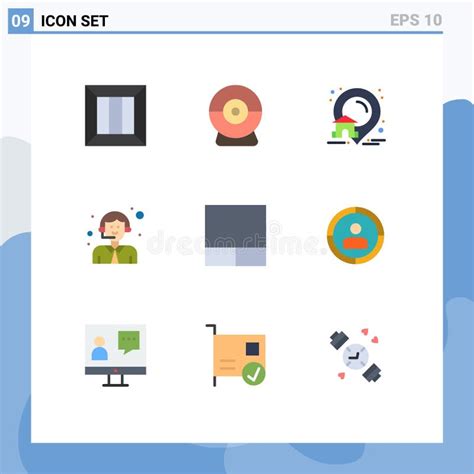 9 Universal Flat Colors Set For Web And Mobile Applications Layout Service Estate Logistic