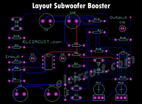 Subwoofer Booster Circuit With Pcb Layout Subwoofer Powered