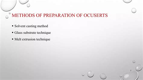 Formulation And Evaluation Of Ocuserts Of Ciprofloxacin Hcl Pptx