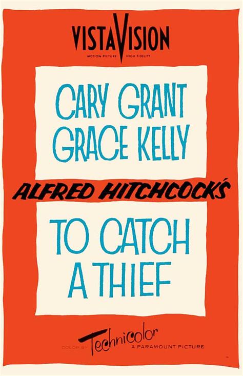 Alfred Hitchcock To Catch A Thief Big Movie Reproduction Poster