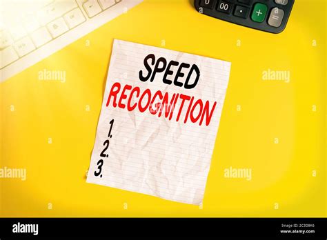 Conceptual Hand Writing Showing Speed Recognition Concept Meaning Interdisciplinary Subfield Of