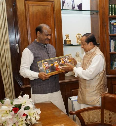 Odisha Legislative Assembly Speaker Dr Patro Calls On Speaker Of Lok