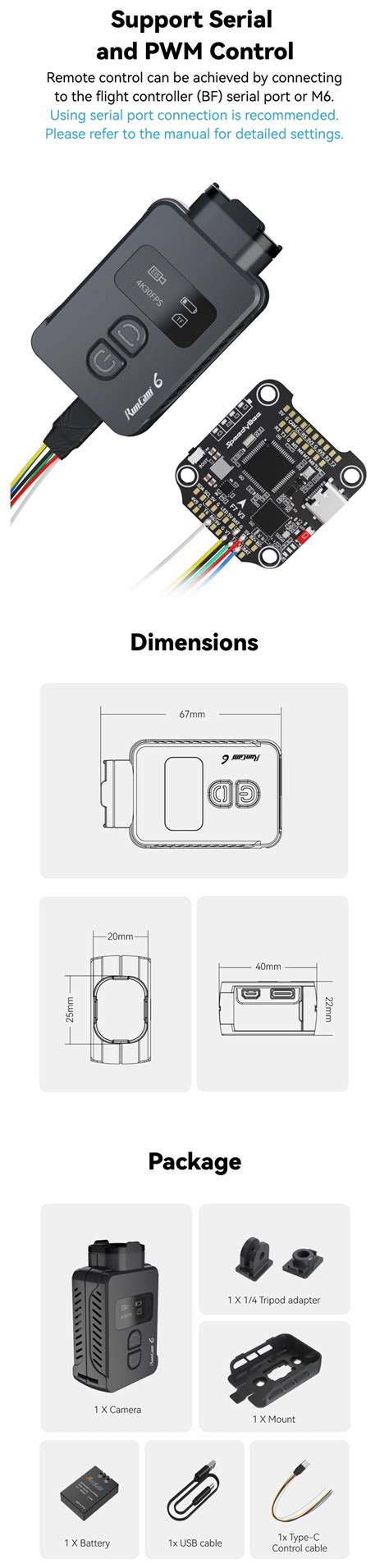 Runcam 6 4k Hd Fpv Action Camera With Nd Filters Defiancerc