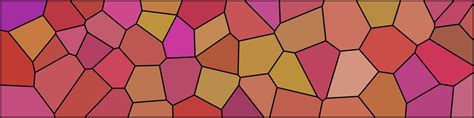 A Vibrant Voronoi Diagram With Polygons In Shades Of Red Orange Yellow And Pink The