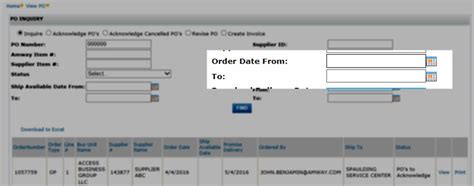 PO Acknowledgement ABG Supplier Portal