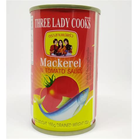 ปลากระป๋อง ตราสามแม่ครัว Three Lady Cooks ปลาแมกเคอเรล ในซอสมะเขือเทศ