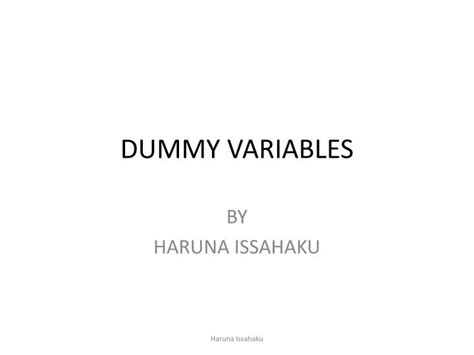ppt dummy variables powerpoint presentation free download id 1693265