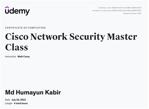 Md Humayun Kabir On Linkedin Cisco Network Security Master Class