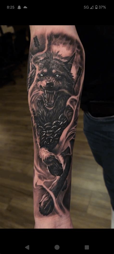 Lone Wolf Forearm Tattoo Done At Inkdom In Chicago Il By Inkbyrock