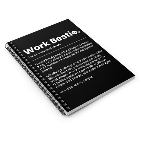 Work Bestie Work Bestie T Work Bestie Notebook Journal Etsy