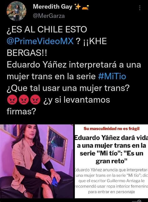 Tundieron a Eduardo Yáñez por interpretar a mujer trans en serie Y