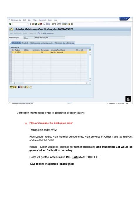 Sap Pm Test Equipment Management Calibration Process Docx