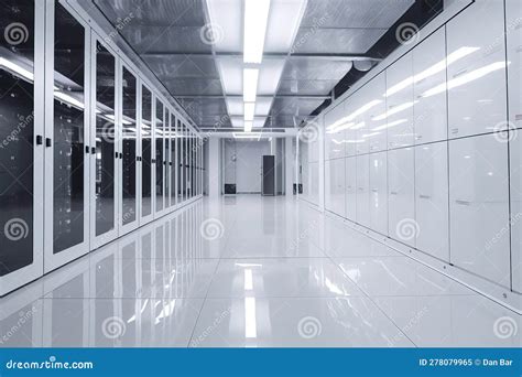 computer data center room facility with server racks storage solutions