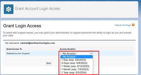how to grant login access to support in salesforce salesforce faqs