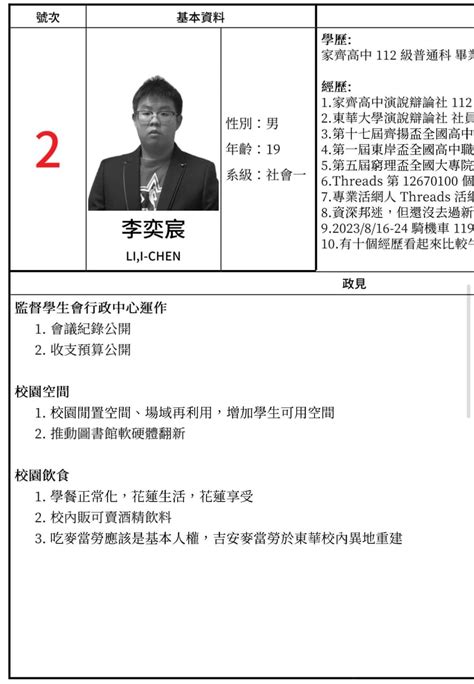 請人社院學生議員還我基本人權、還我麥當勞 東華大學板 Dcard