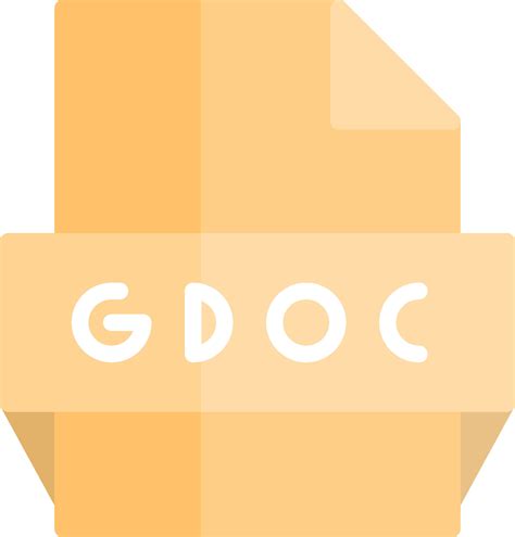 Gdoc File Format Icon Vector Art At Vecteezy