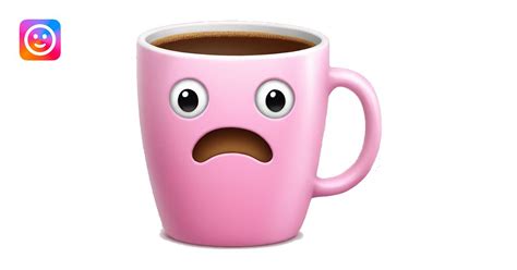 Pink Cute Mug Filled With Coffee Emoji Ai Emoji Generator