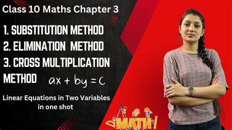 Linear Equation In Two Variables With Substitution Elimination And