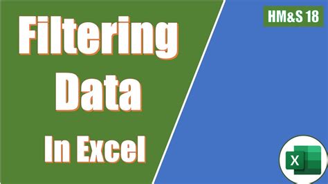 Filtering Data In Excel Data Analysis For Beginners Youtube