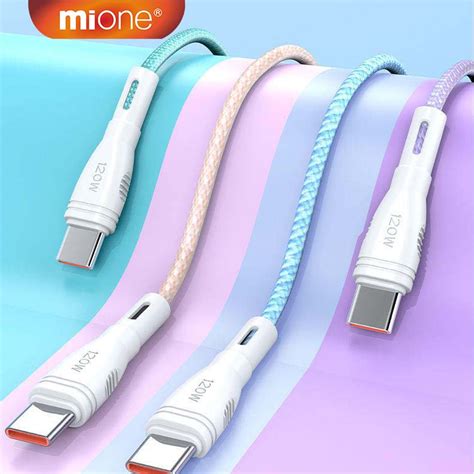 Mione W USB Cable Type C A Fast Charger Quick Charger USB To Type C Charging Cable
