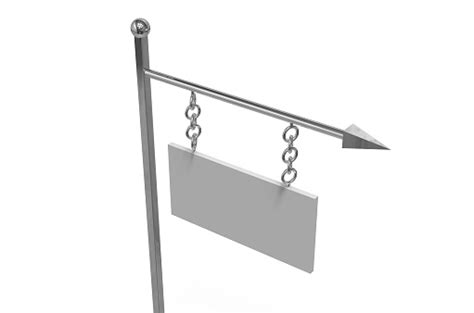 광고 및 브랜딩을위한 벽 간판 고립 된 흰색 배경에 템플릿을 조롱 3d 그림 0명에 대한 스톡 사진 및 기타 이미지 0명 3차원 형태 간판 Istock