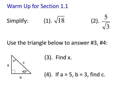 PPT Warm Up For Section 1 1 Simplify 1 2 PowerPoint Presentation ID 2711705