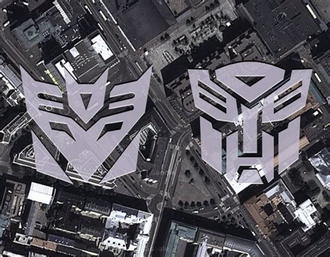 Design Victim Transformers Logos Milled On Railroad Tracks In Helsinki