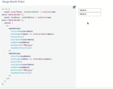 Months Hovered Inside Range Are Not Highlighted Using ShowMonthYearPicker Issue