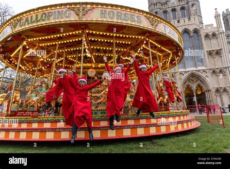 Choristers From Ely Cathedral Going For A Spin On The Traditional