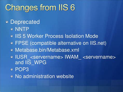 ppt introducing iis7 microsoft s next generation web server