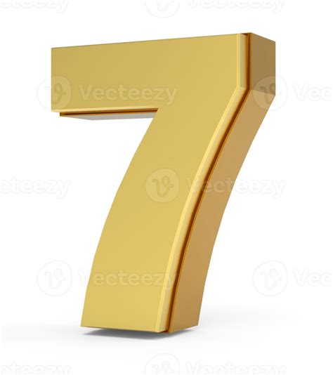 Number 7 Gold 8880292 PNG