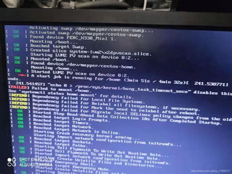 Linux Centos7 磁盘修复 无法加载目录 Failed To Mount Home 或 A Start Job Is