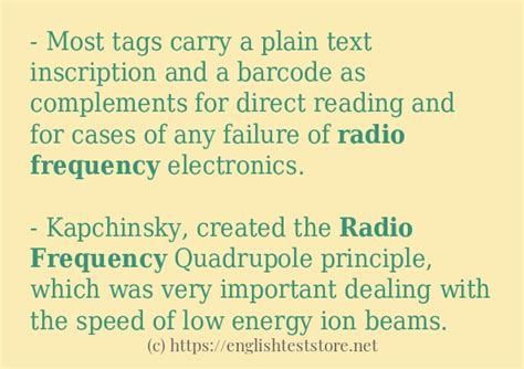 Radio Frequency Example Sentences Englishteststore Blog
