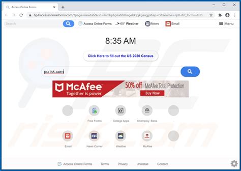 Access Online Forms Browser Hijacker Simple Removal Instructions Search Engine Fix Updated