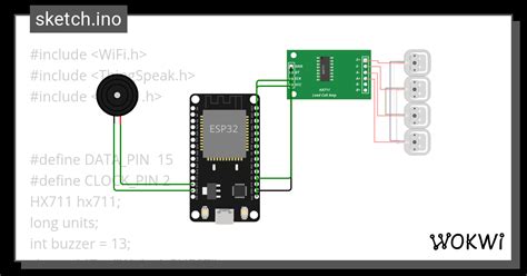 Weight Monitoring System Wokwi Esp32 Stm32 Arduino Simulator
