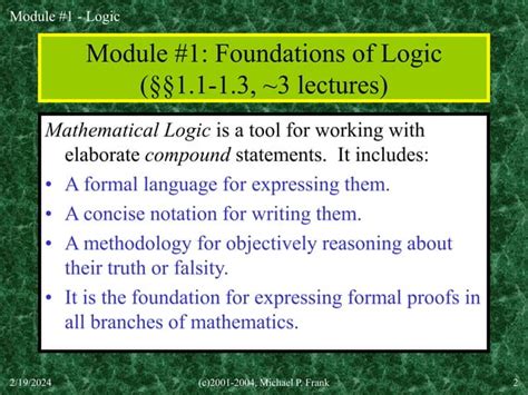 Logic Mathematics In The Modern World PPT