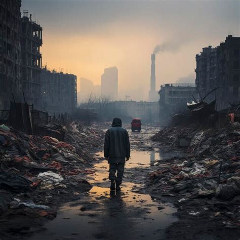 Premium Ai Image Human On Nuclear Zone After Nuclear War Generative Ai