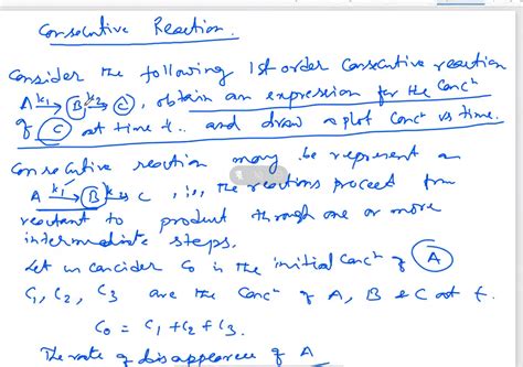 Solved 6 4 2 ② Obtain Consecutive Reaction Consider The