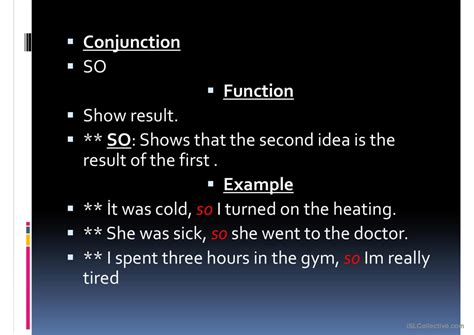 Conjunctİons And But Or So General G… English Esl Powerpoints